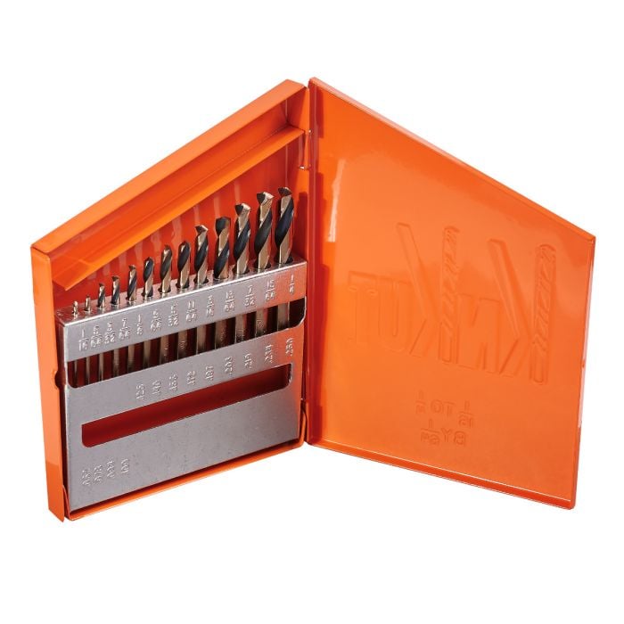KnKut 13 Piece Short Stubby Length Drill Bit Set 1 16 1 4 by 64ths